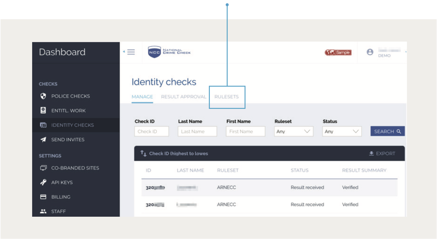 Creating a Ruleset | User Manual - National Crime Check